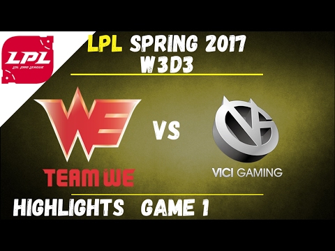 WE vs VG Highlights Game 1 LPL Spring W3D3 2017 Team WE vs Vici Gaming - YouTube