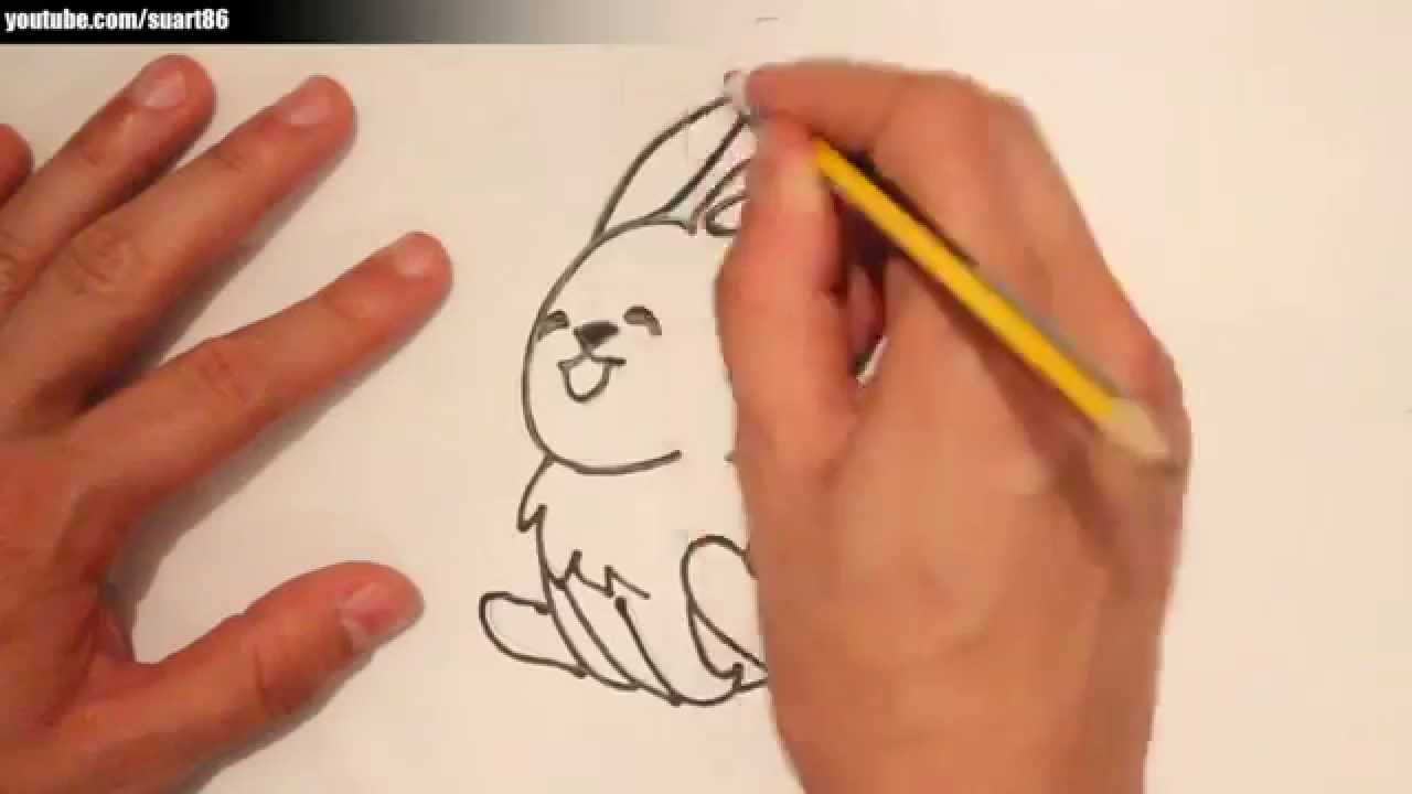 Como dibujar un conejito tierno paso a paso - YouTube