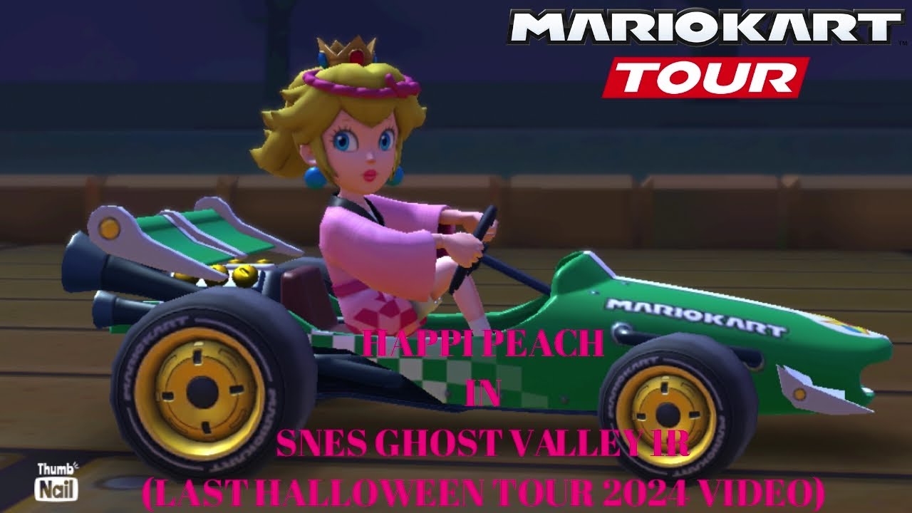 Mario Kart Tour - Happi Peach in SNES Ghost Valley 1R (Last Halloween ...