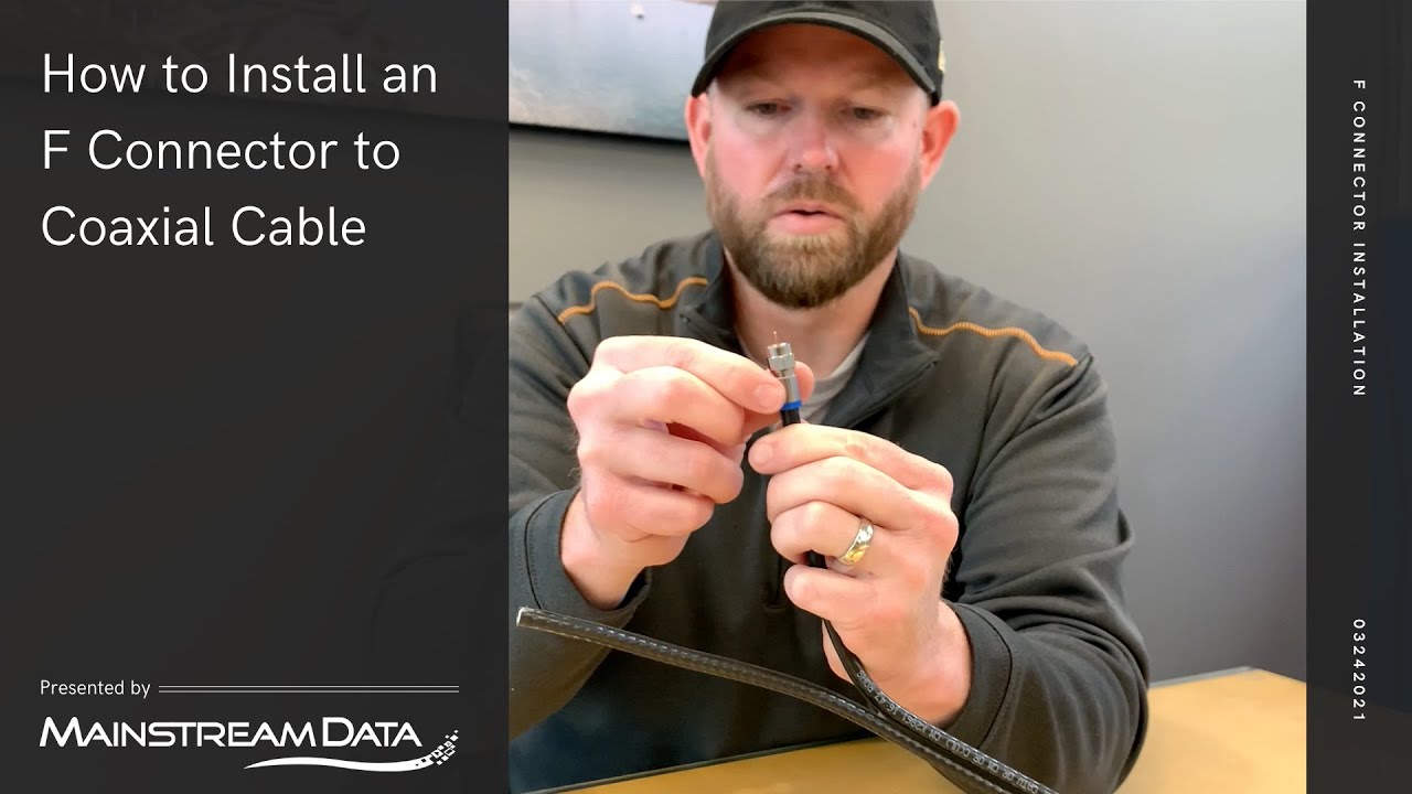 How to Install a Type F Connector to RG-6 Coaxial Cable - YouTube