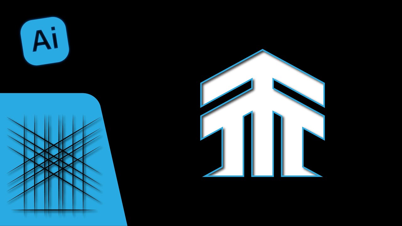 Draw (M.T.H) Letter Logo Design In Illustrator Cc || Grid Logo Design ...