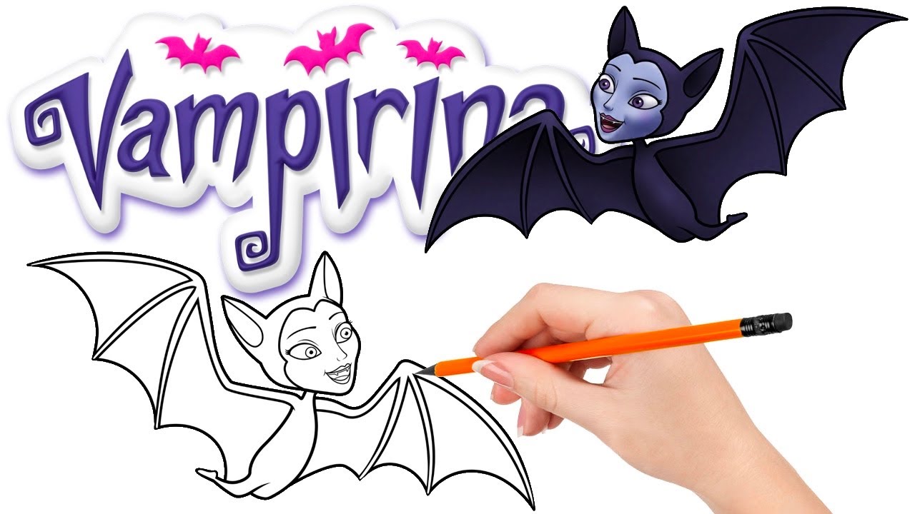 How to draw - Oxana Hauntley has turned into a bat - Vampirina - YouTube