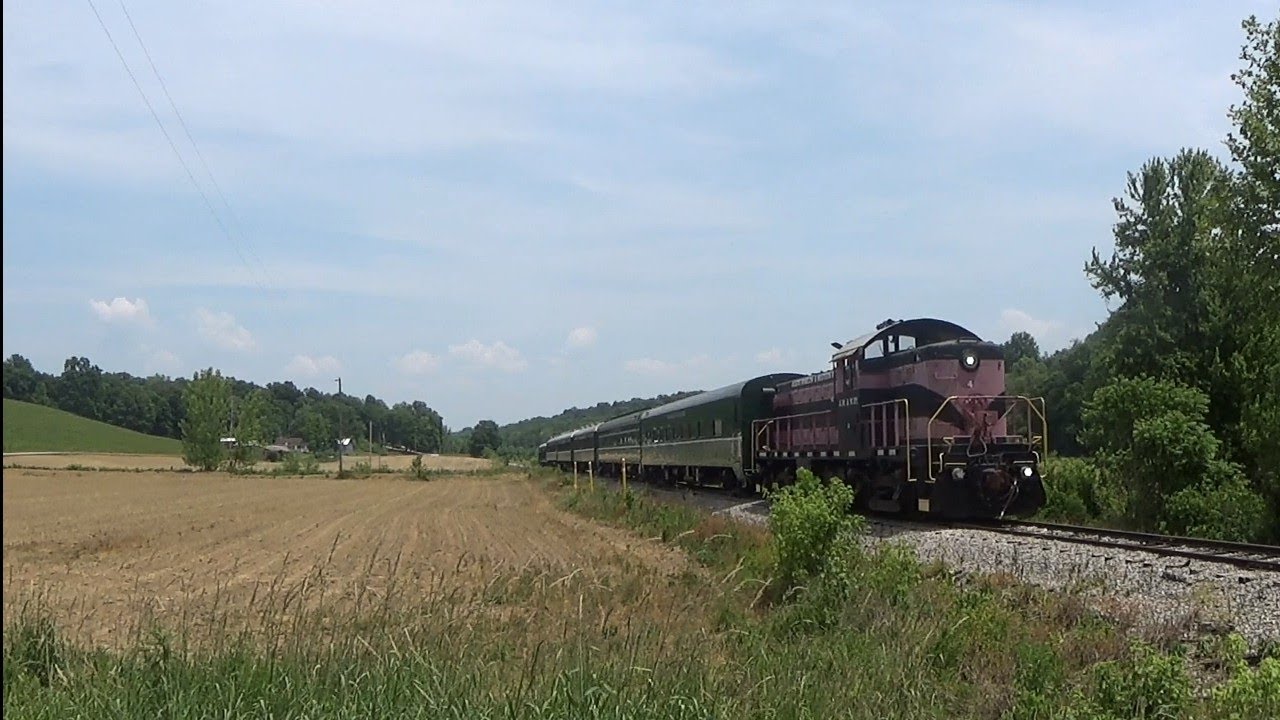 French Lick Scenic Railway Excursion Arriving At Cuzco, Indiana - YouTube