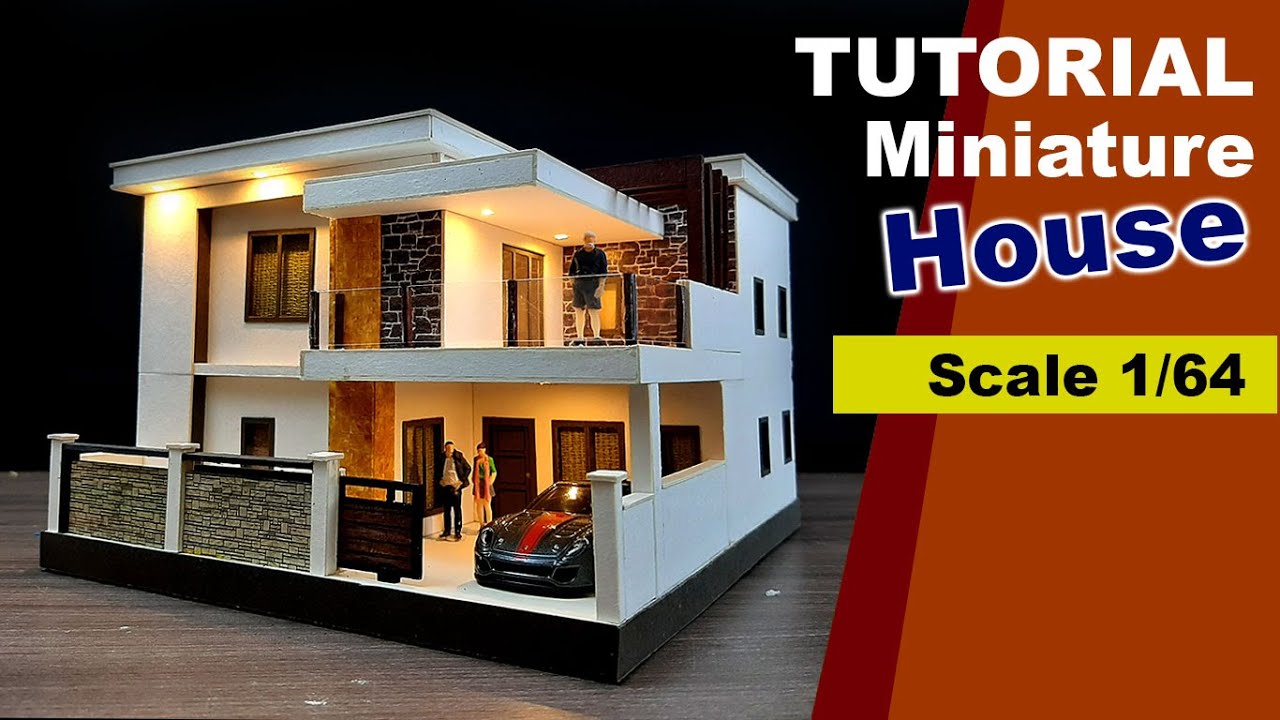 Tutorial making of miniature house with LED light | scale 1/64 - YouTube