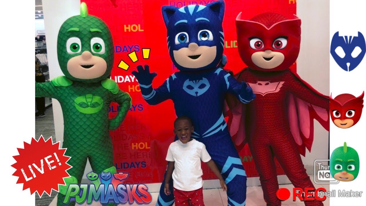 LA FINALLY MEETS PJ MASK IN PERSON 😱 - YouTube
