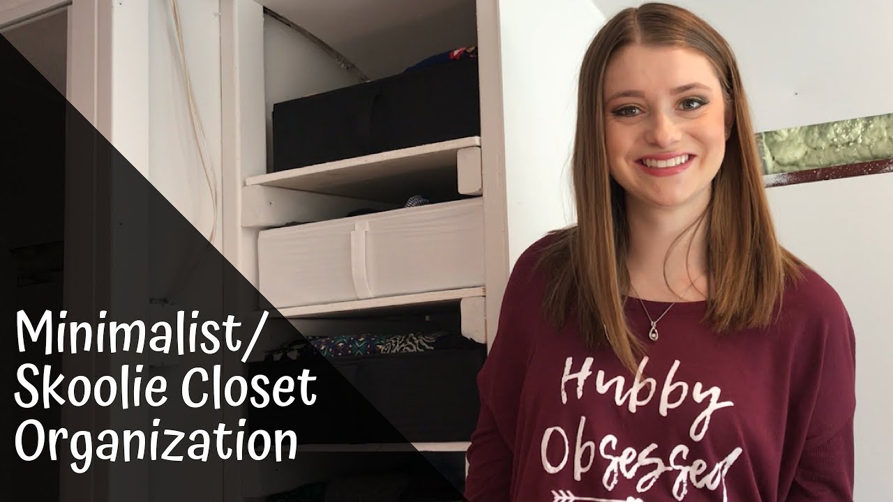 Skoolie Closet Organization | Minimalism Clothing Storage | Tippy Trips ...