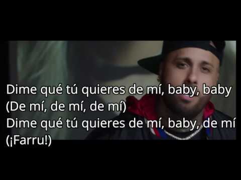 BABY (LETRA) NICKY JAM, FARRUKO Y AMENAZZY