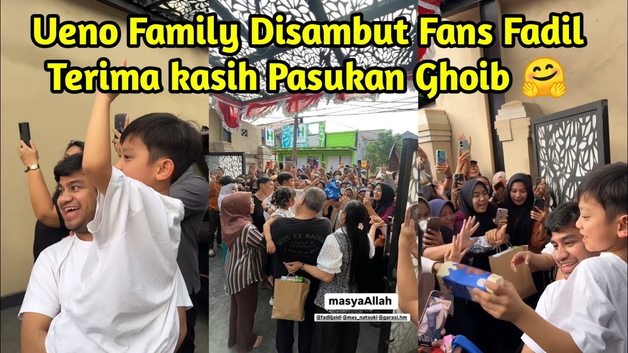 Pasukan Ghoib Fadil Sambut Kedatangan Ueno Family dirumah Pak Muh - YouTube