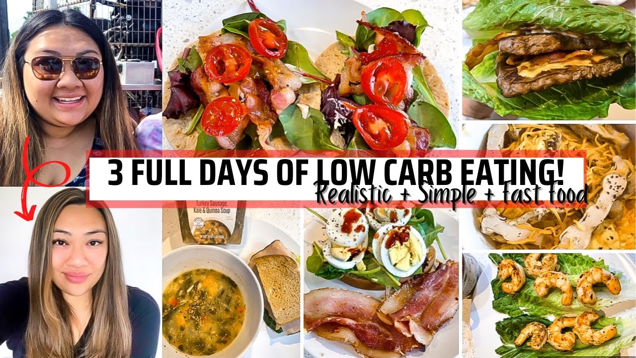 3 DAYS OF LOW CARB EATING | KETO FAST FOOD FAVORITES + LOW CALORIE DAYS ...