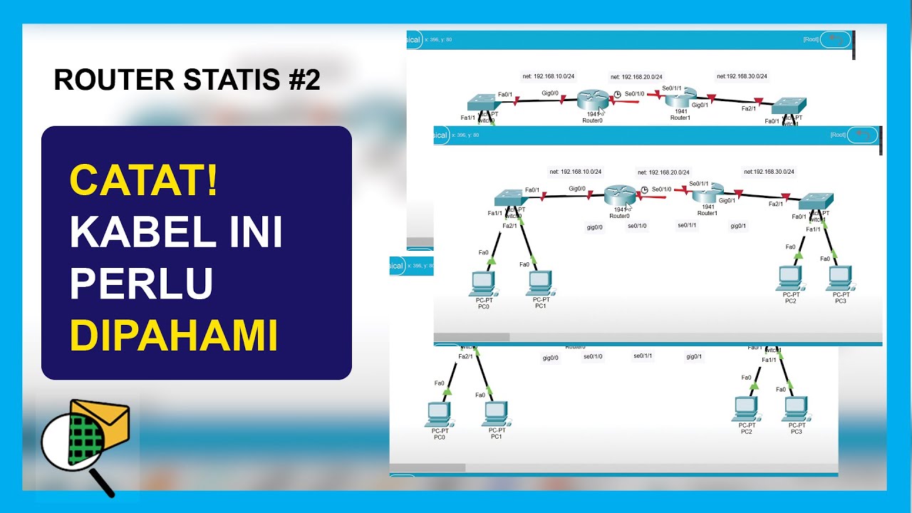 Cara Membangun Jaringan 3 Network dalam 2 Router | Belajar Routing ...