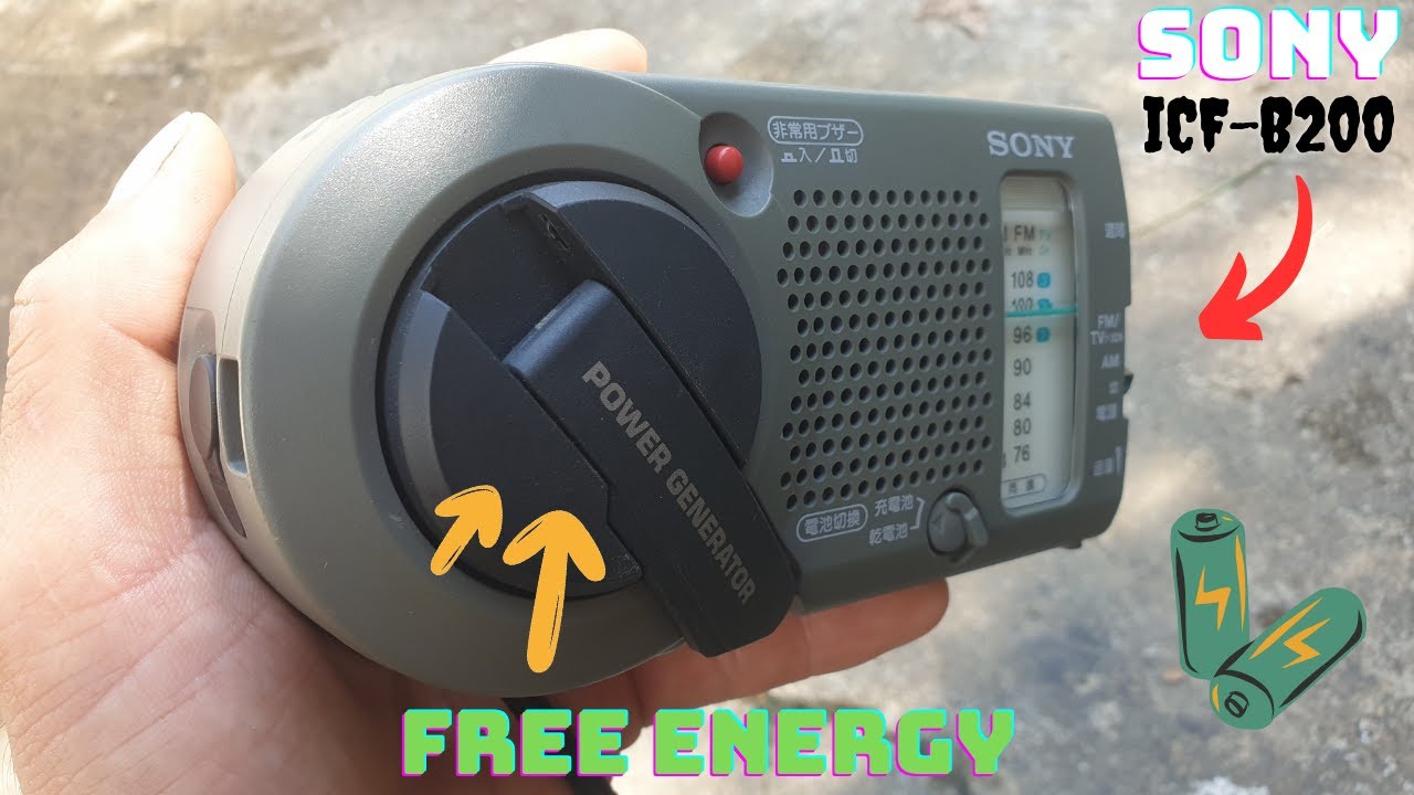 sony icf-b200 power generator since1997- đài radio phát điện miễn phí # ...