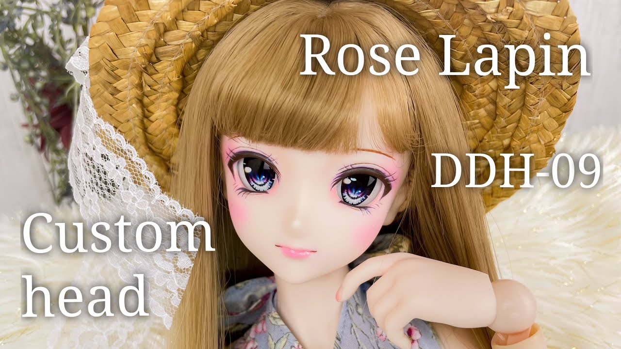 〔doll〕DDH-09(セミホワイト) カスタムヘッド No.6 dollfiedream〔Rose Lapin #8〕 - YouTube