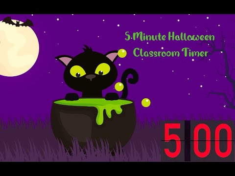 5 Minute Halloween Animated Classroom Timer - YouTube