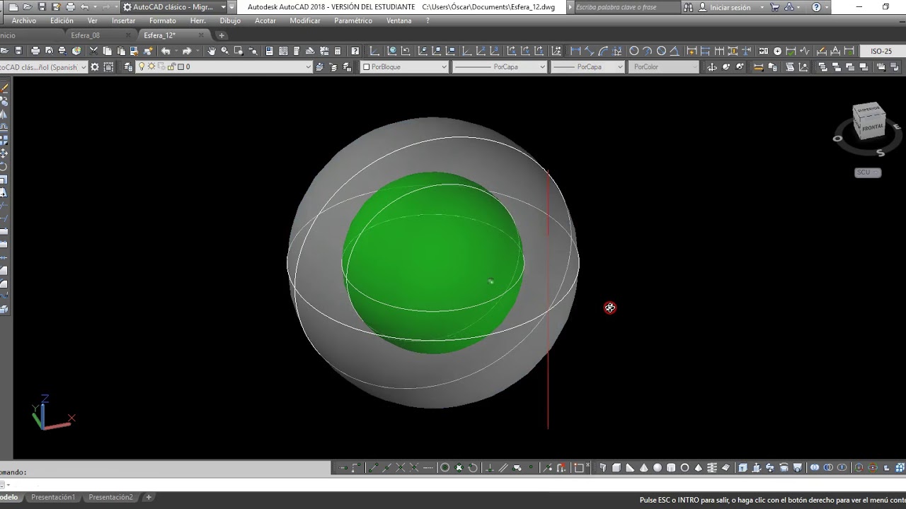 13 Esfera tangente a otra - YouTube