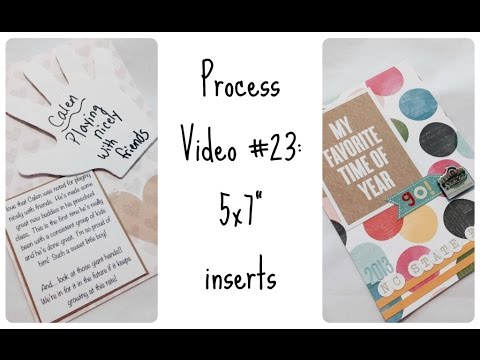 Process Video #23: making 5x7 inserts - YouTube