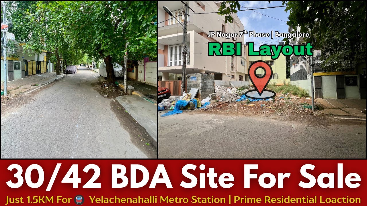 30/42 BDA Plot For Sale in Bangalore | RBI Layout, JP Nagar 7th Phase ...