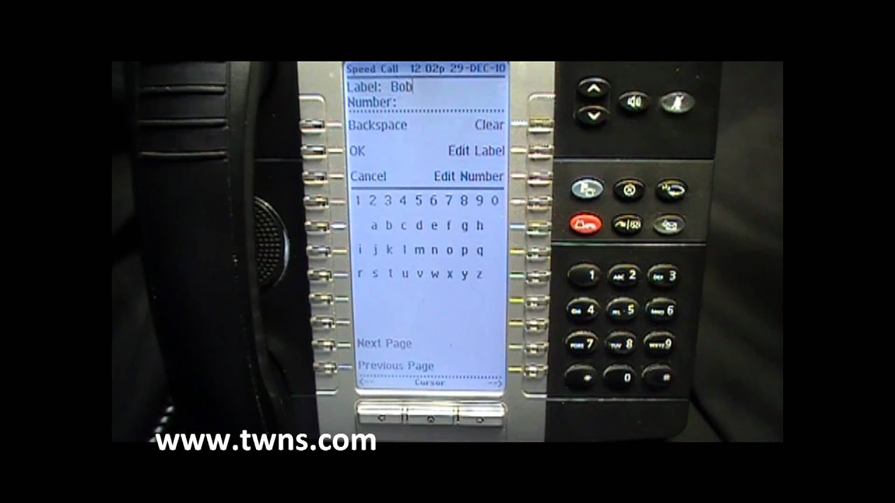 Mitel 5340. Program a Speed Dial key - YouTube