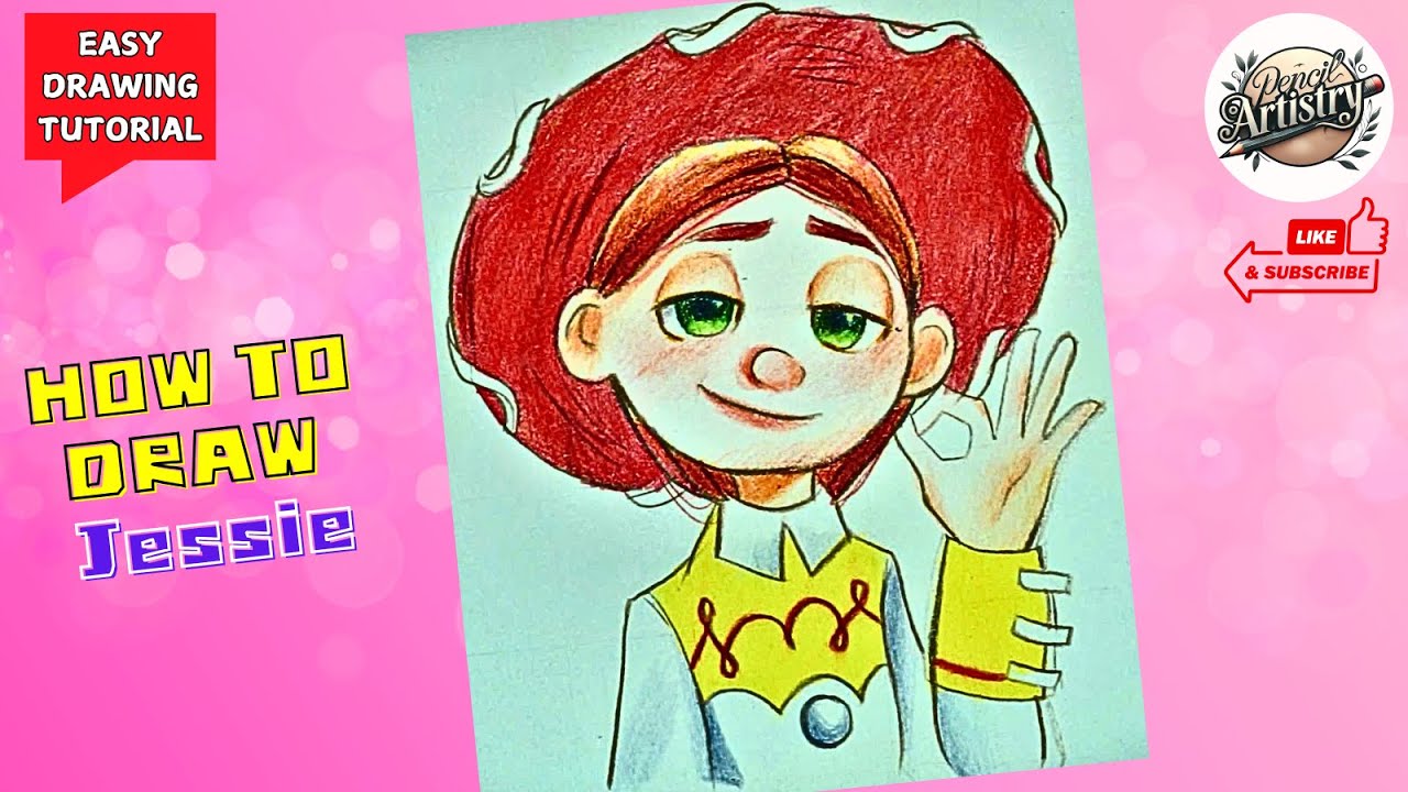 How To Draw Jessie from Toy Story with pencil and color - Easy Step by ...