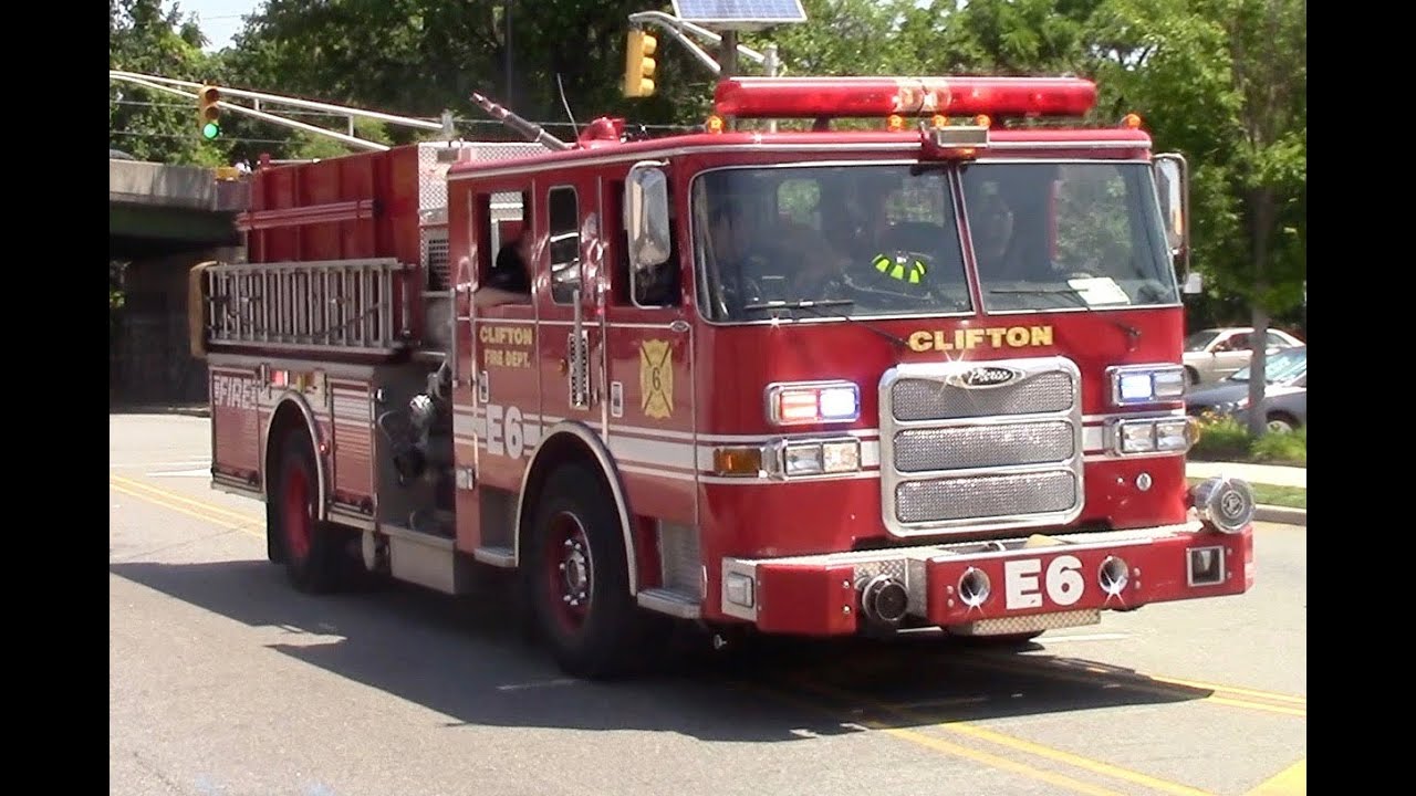 Clifton Fire Department Engine 6 Responding 6-24-16 - YouTube