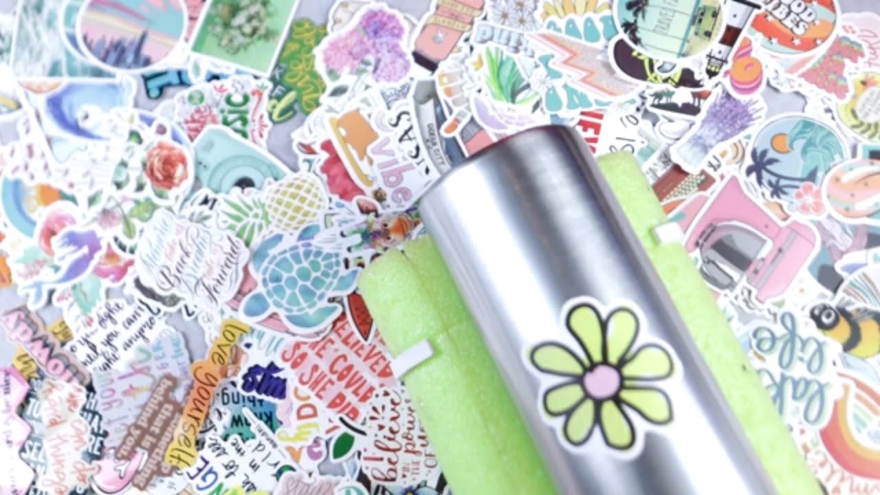 How to Decorate YOUR OWN Tumbler | Sticker BOMB Tumbler Tutorial - YouTube