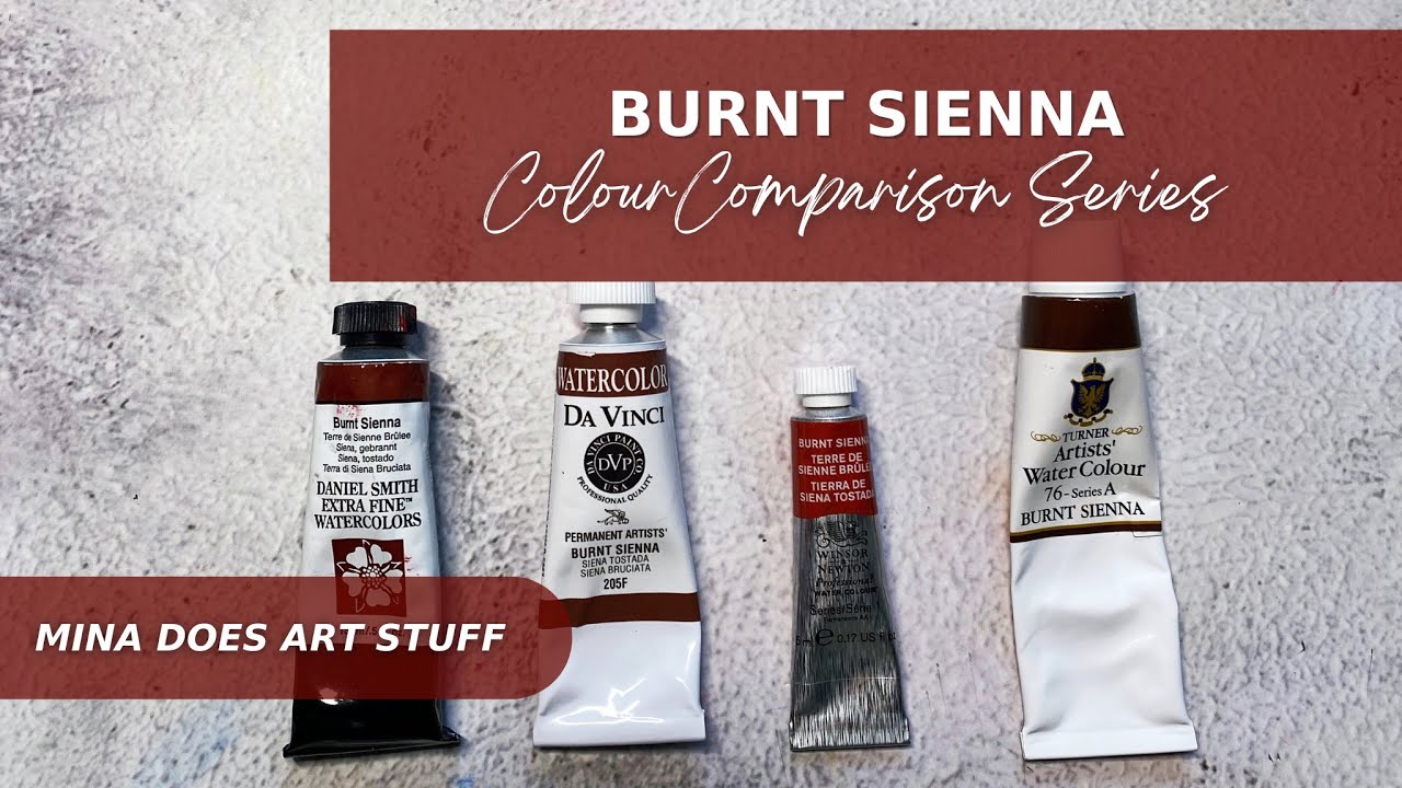Burnt Sienna - Colour Comparison Series - Mina Does Art Stuff - YouTube
