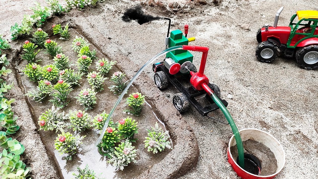 Diy tractor mini well water pump science project | Water pump science ...