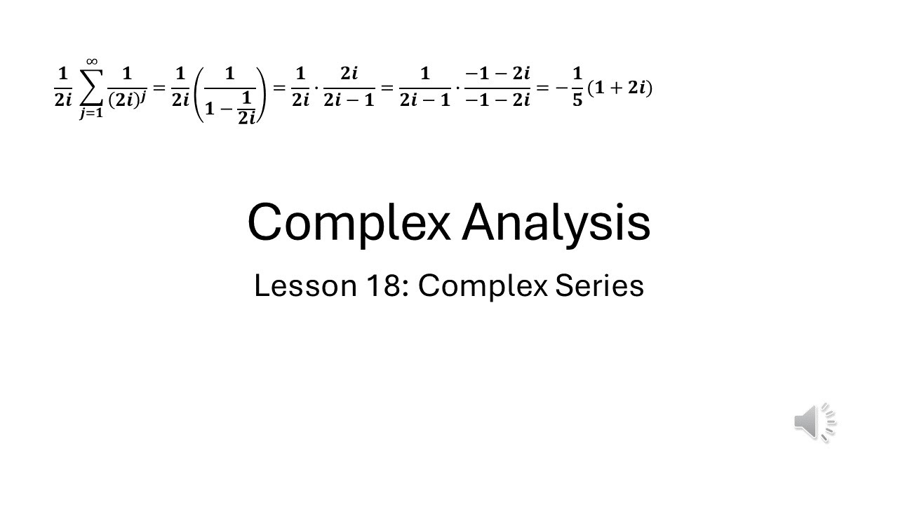 Lesson 18 Complex Series - YouTube
