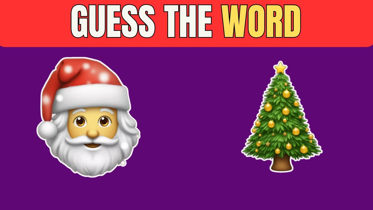 Guess the WORD by Emojis - Christmas Edition 🎄🎅⛄️ | Emoji Quiz - YouTube