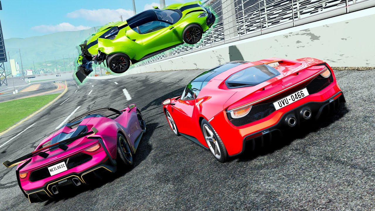 BeamNG Infection but we are on a NASCAR TRACK - YouTube