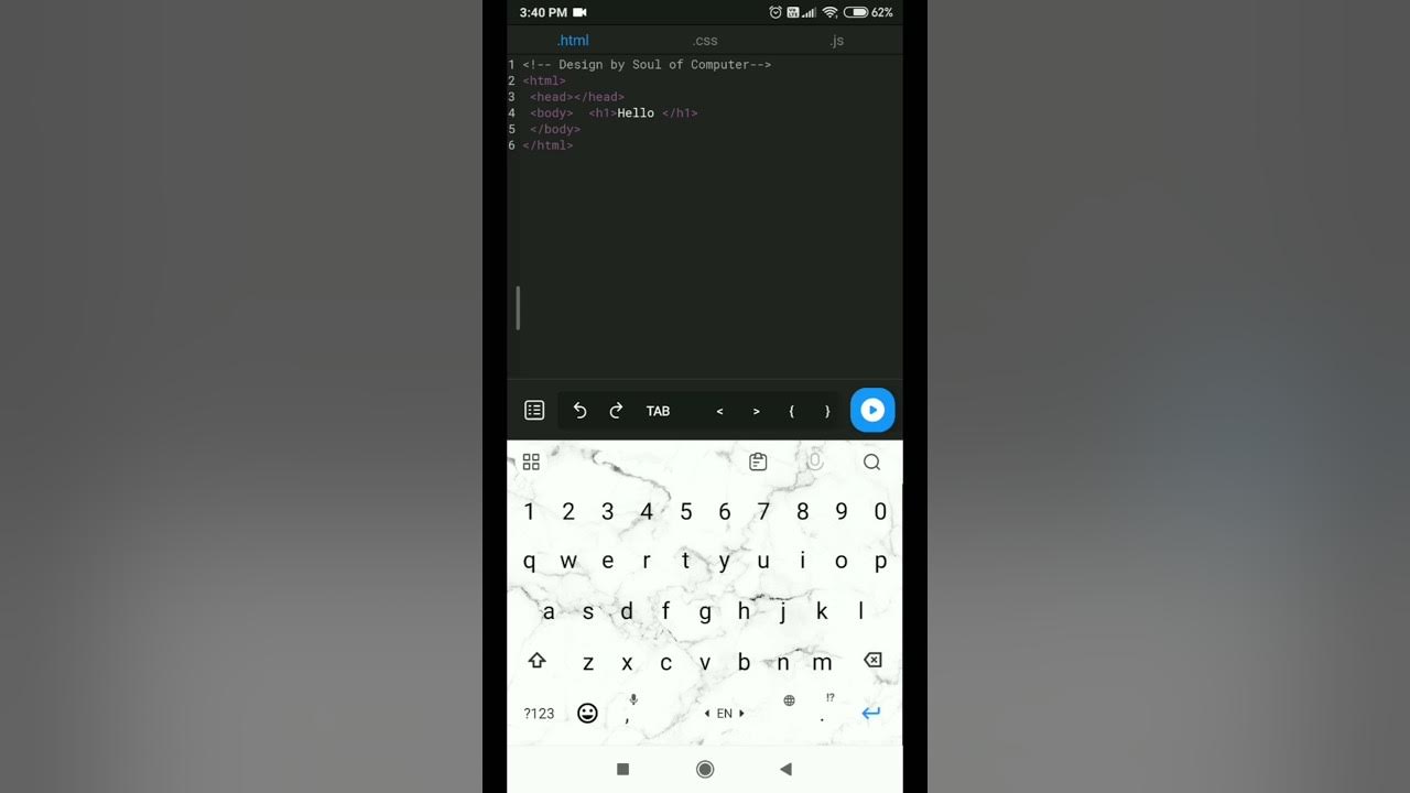 Coding in Mobile | HTML | CSS | #html #css #shorts #coding - YouTube