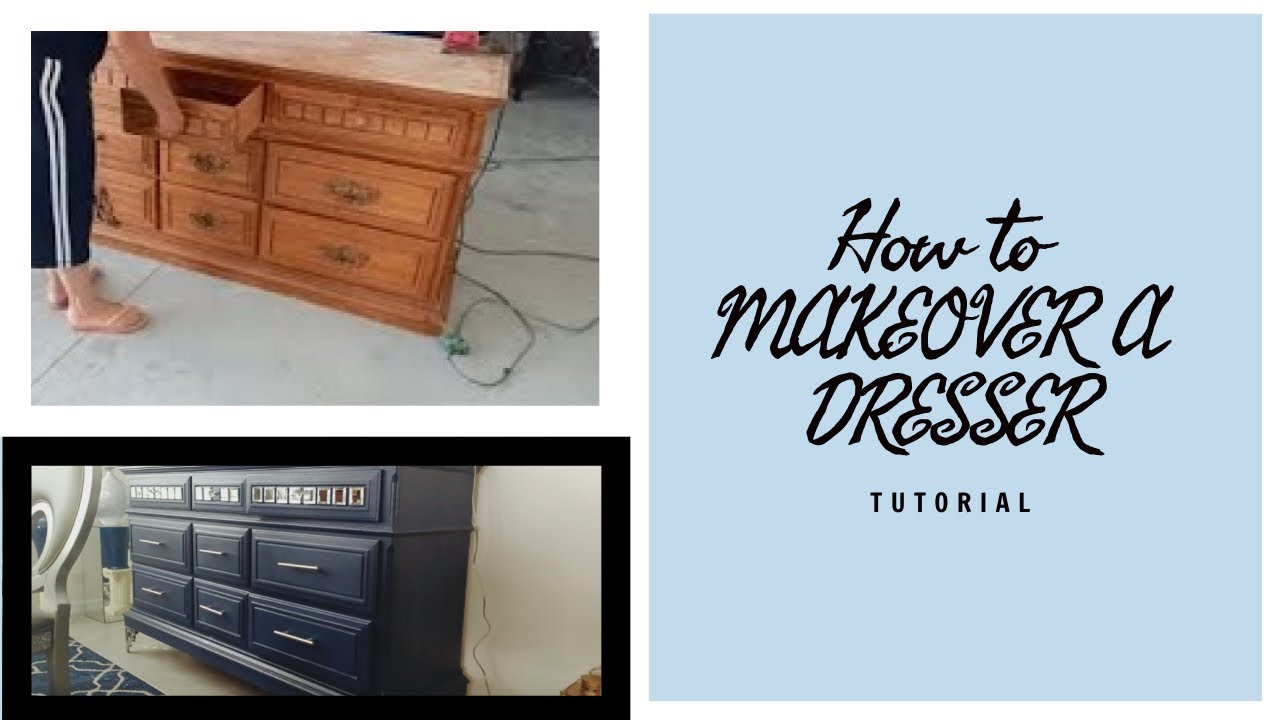 LOOK WHAT SHE DID! She turned this Dresser into a Work of Art - YouTube