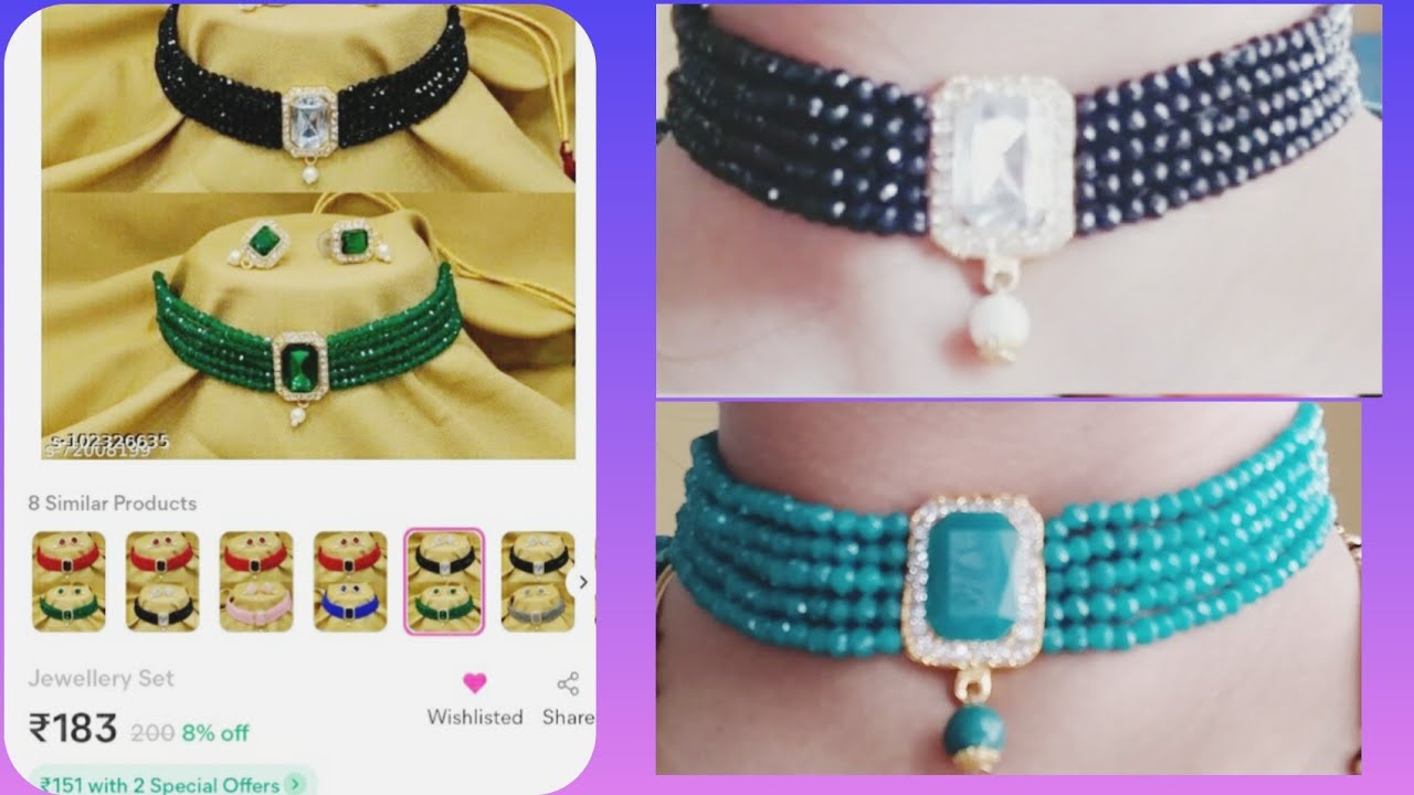 Meesho Jewellery Unboxing | Chokar Set Combo #chokar #meesho #combo ...