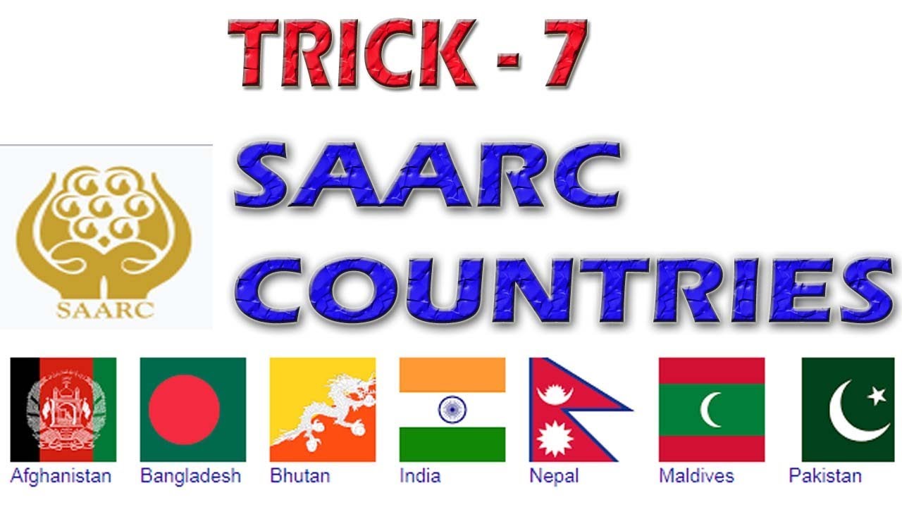 TRICK – 7 SAARC Countries by Bhaskars Area - YouTube