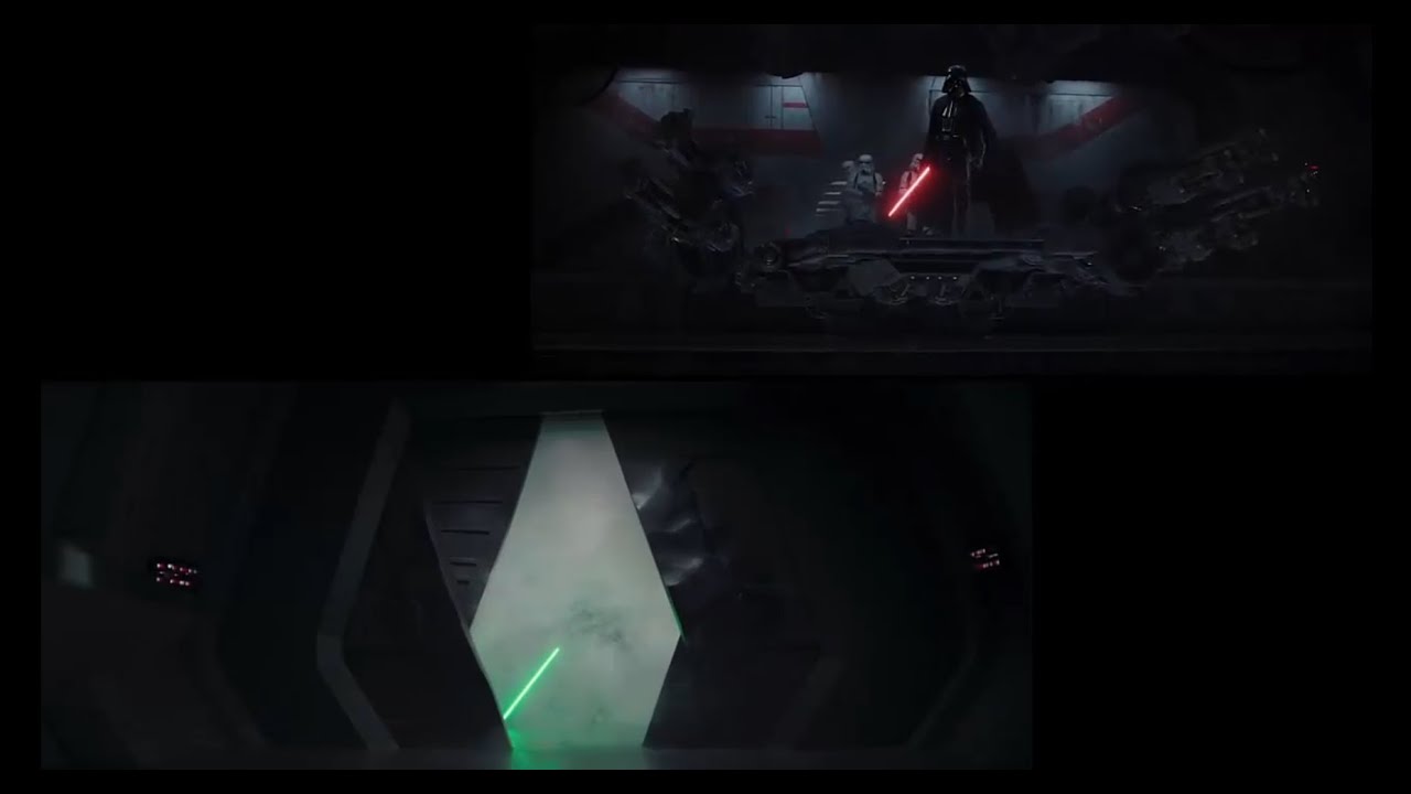 Star Wars Hallway Scene comparison Rogue One vs The Mandalorian - YouTube
