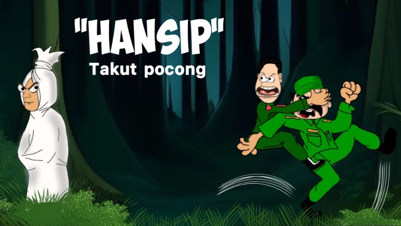 Kartun pocong lucu - Hansip takut pocong #pocong - YouTube