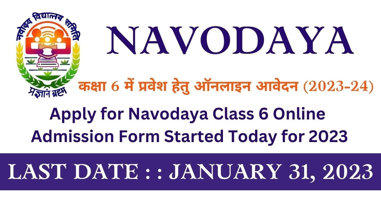 Nvs Class 6th Admission Online Form 2023 - Printable Forms Free Online