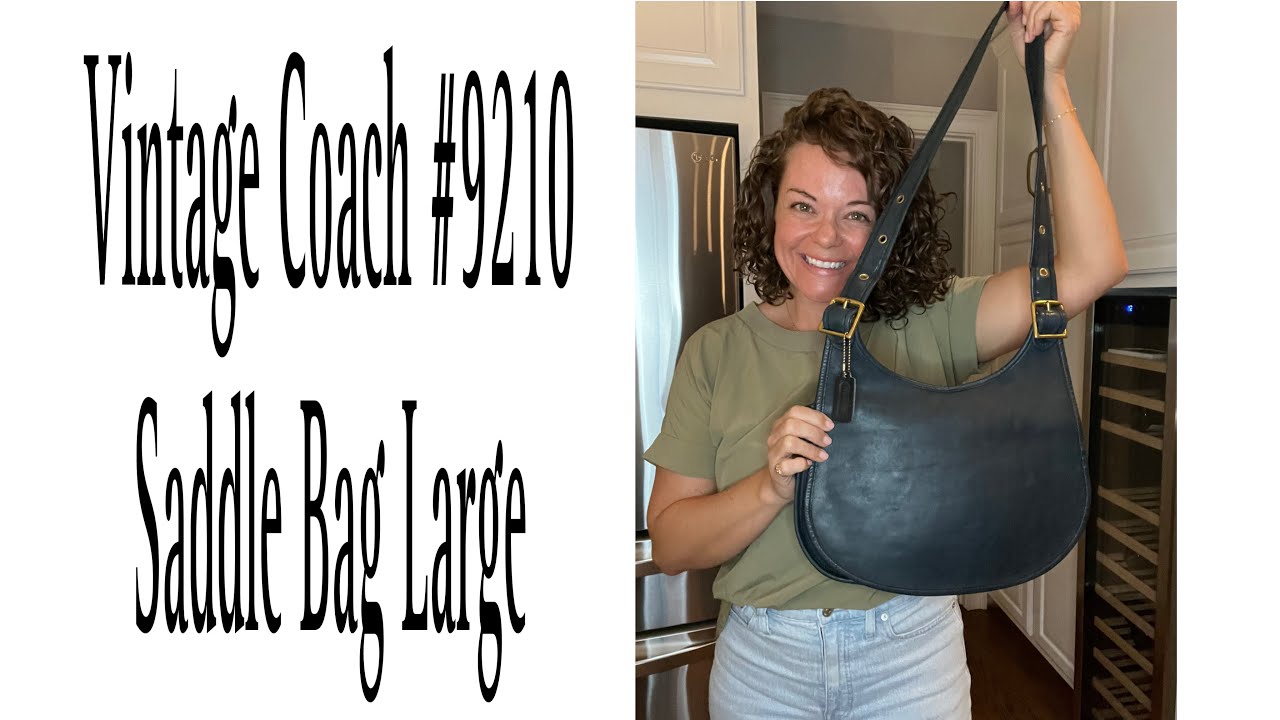 Blue Vintage Coach #9210 Saddle Bag Large - YouTube