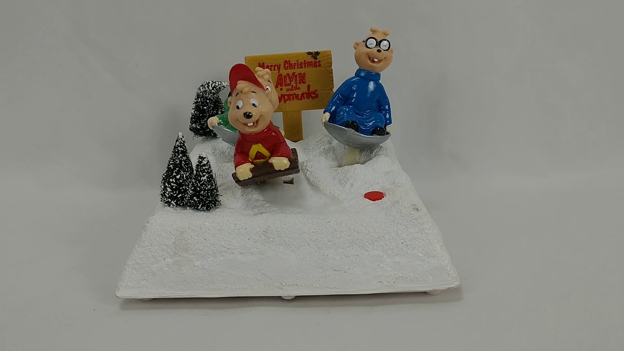 Gemmy Alvin and the Chipmunks Singing Christmas Display Demo Video ...