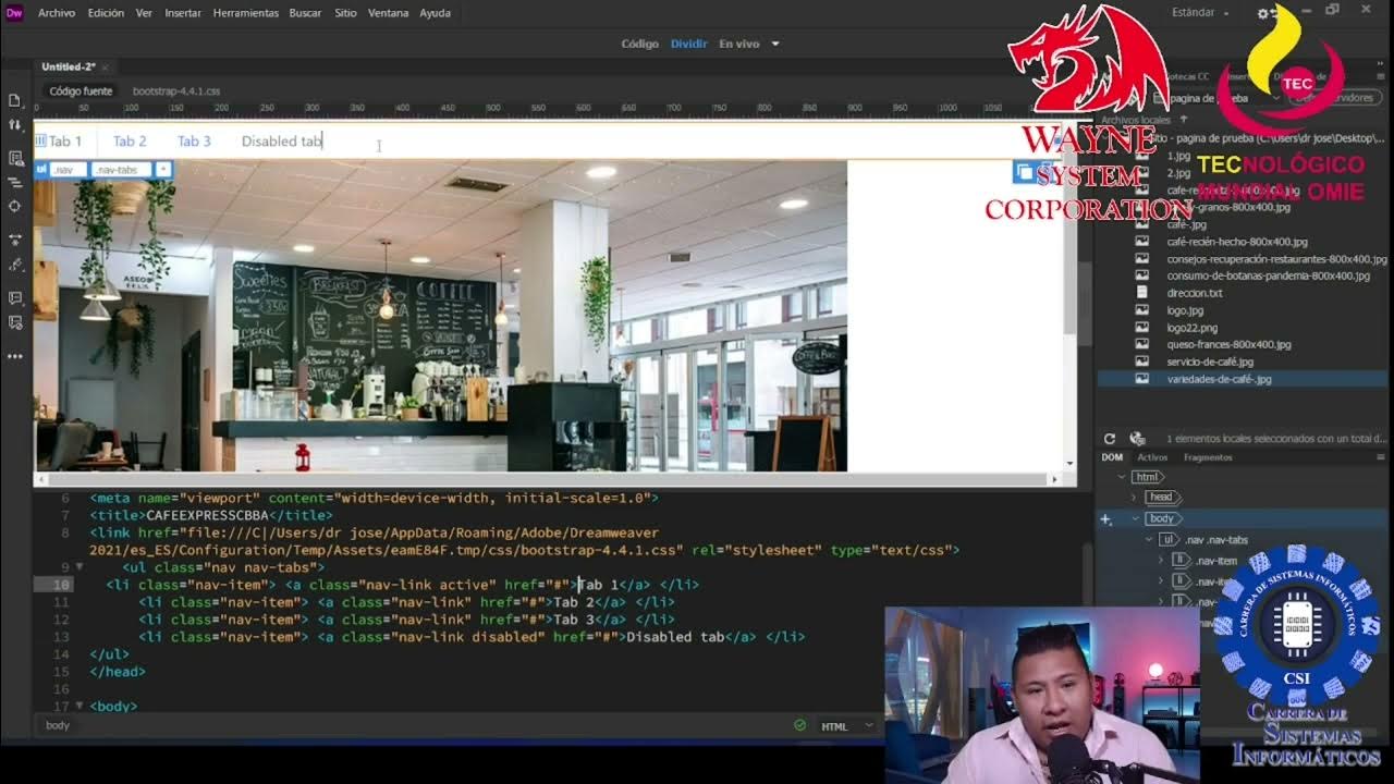 tutorial de creación de pagina web en Dreamweaver - YouTube