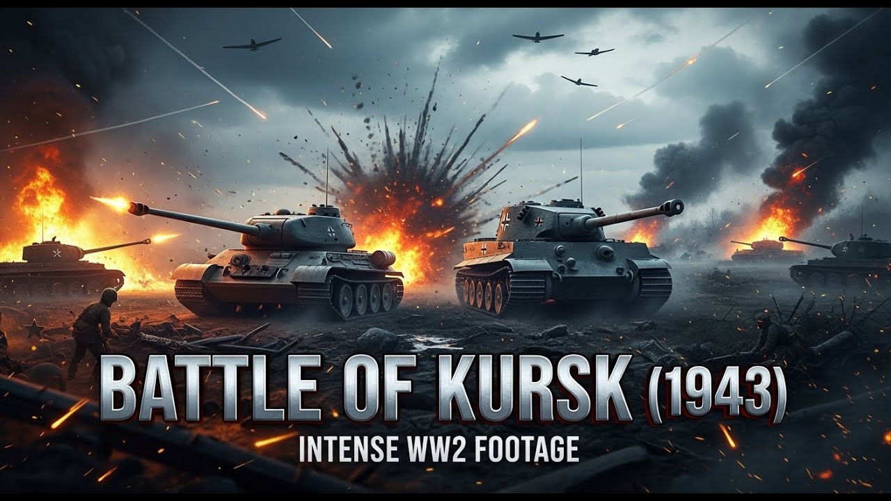 WW2: Battle Of Kursk (Intense Real Footage) | The Largest Tank Battle ...