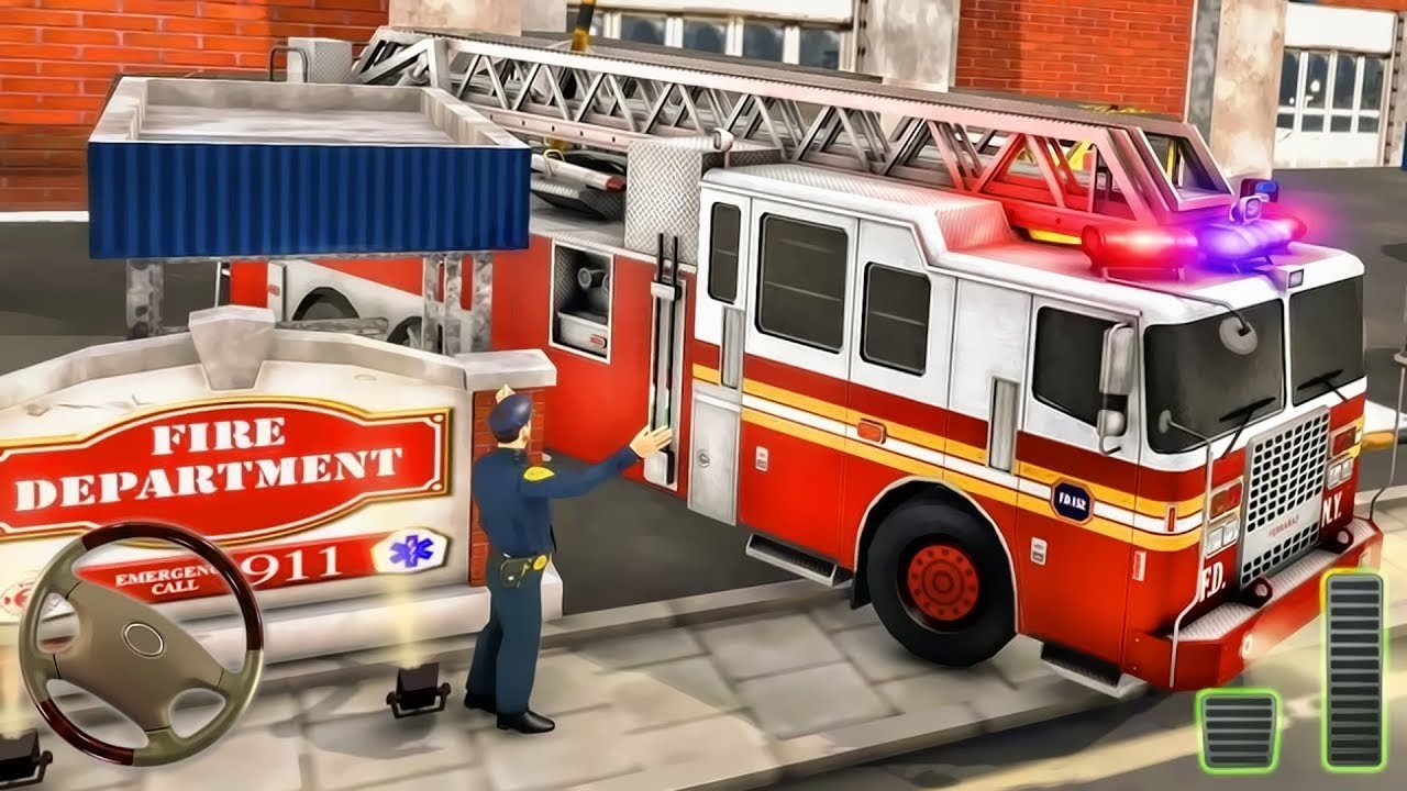 Fire Engine Simulator Game Fire Truck Driving gameplay - YouTube