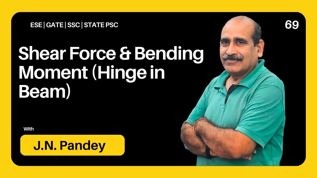 Shear Force & Bending Moment (Hinge in Beam) | Lecture 69 - YouTube