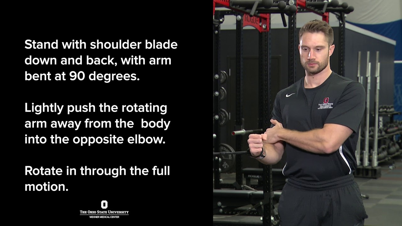 Shoulder internal rotation | Ohio State Sports Medicine - YouTube