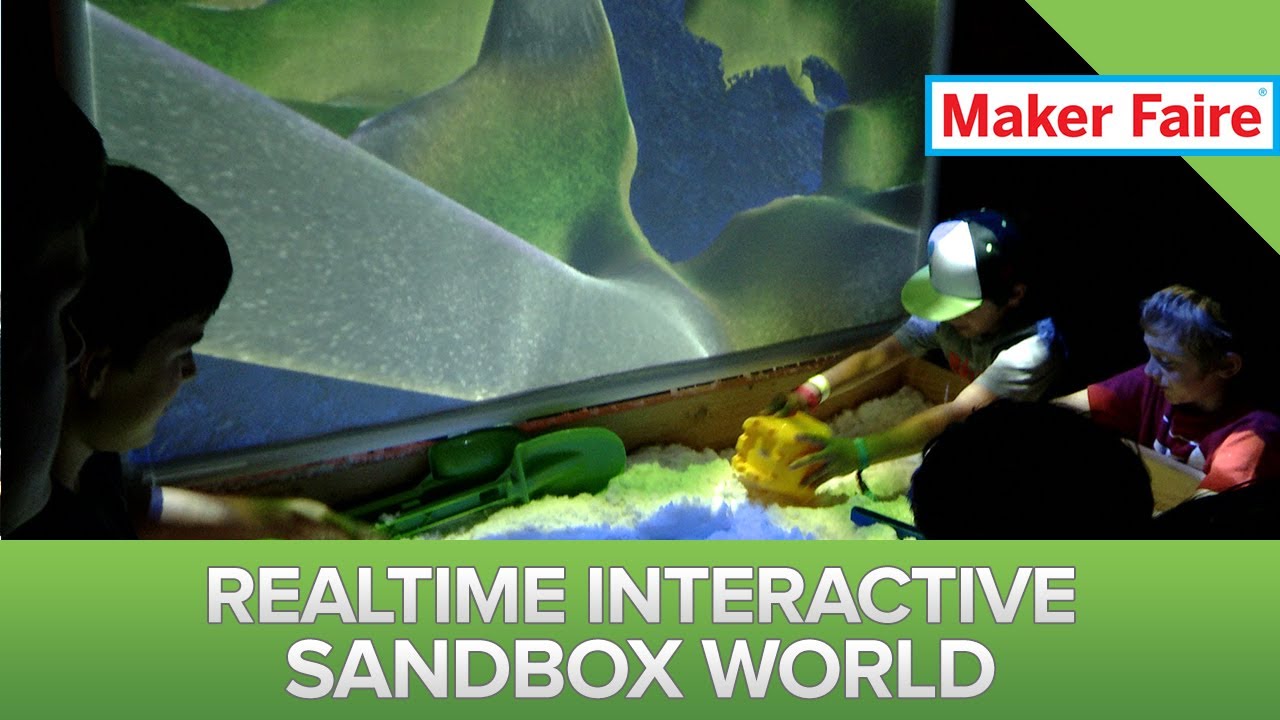 Kinect Powered Realtime 3D Sandbox! Maker Faire 2013 - YouTube