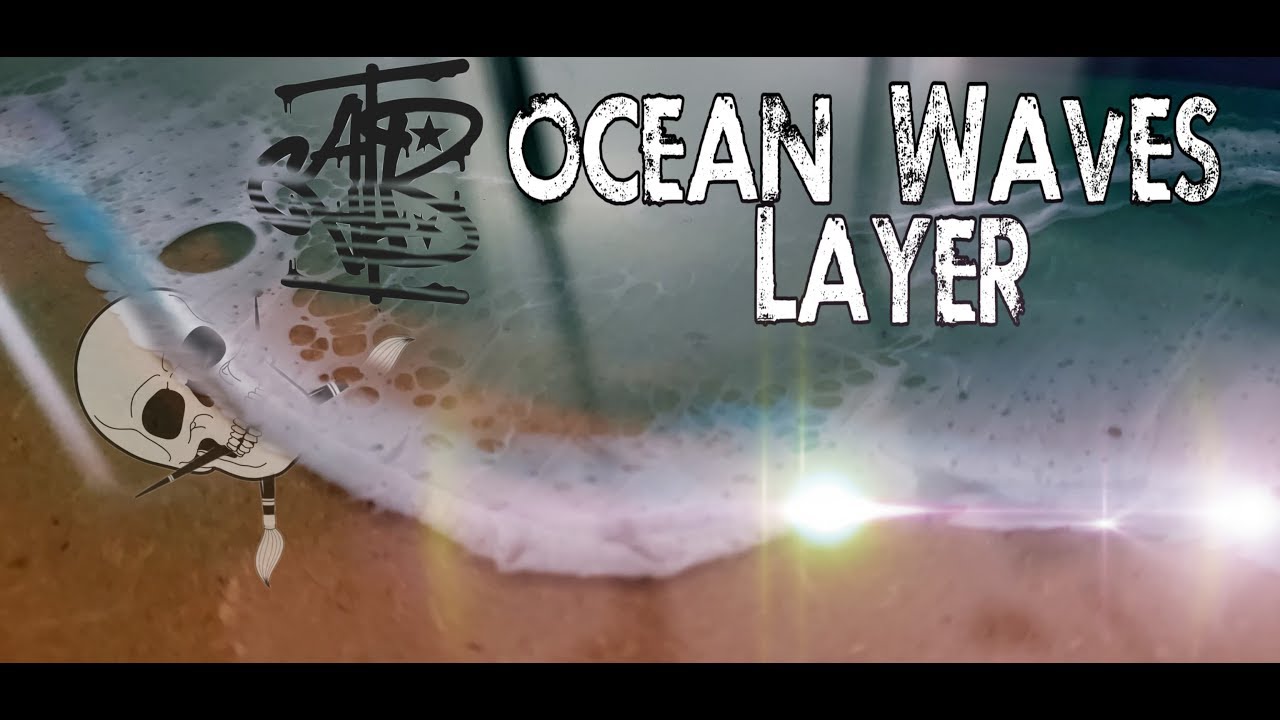 How To Do Layered Waves Ocean Pour Final Layer - YouTube