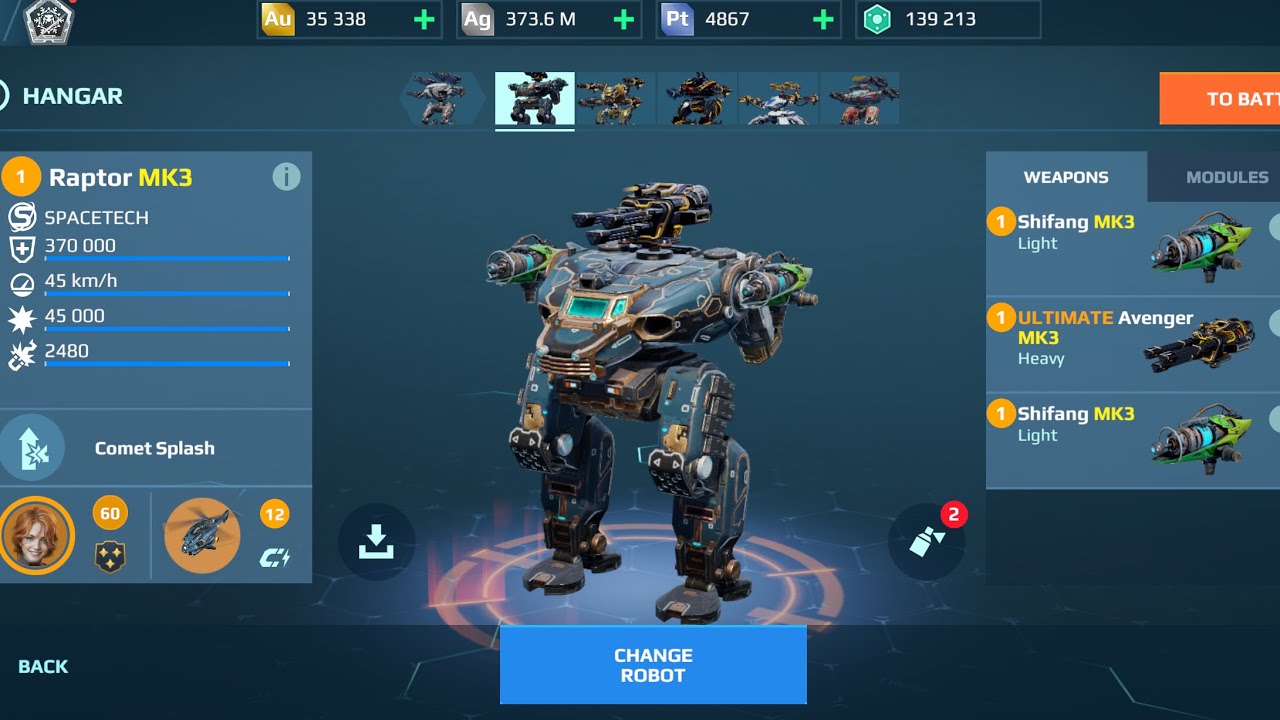 Raptor Avenger Titan Killer | War Robots Gameplay - YouTube