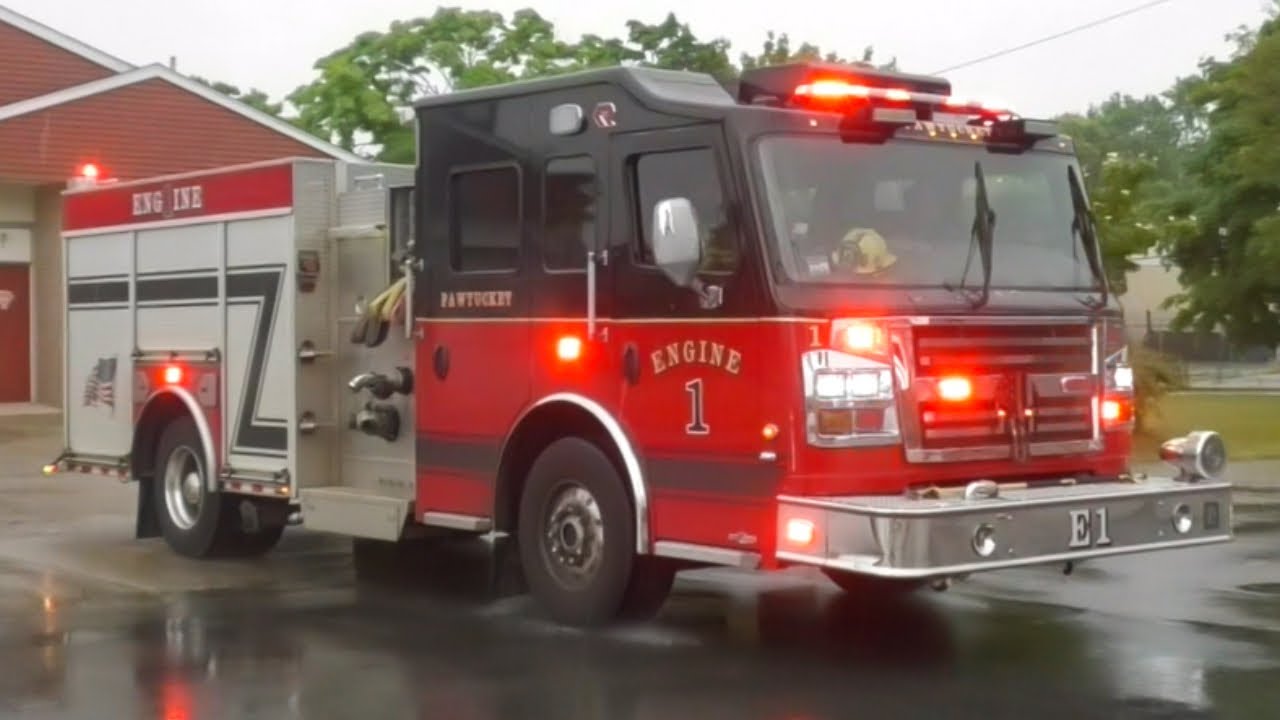 Pawtucket, RI Fire Department Engine 1 Responding - YouTube
