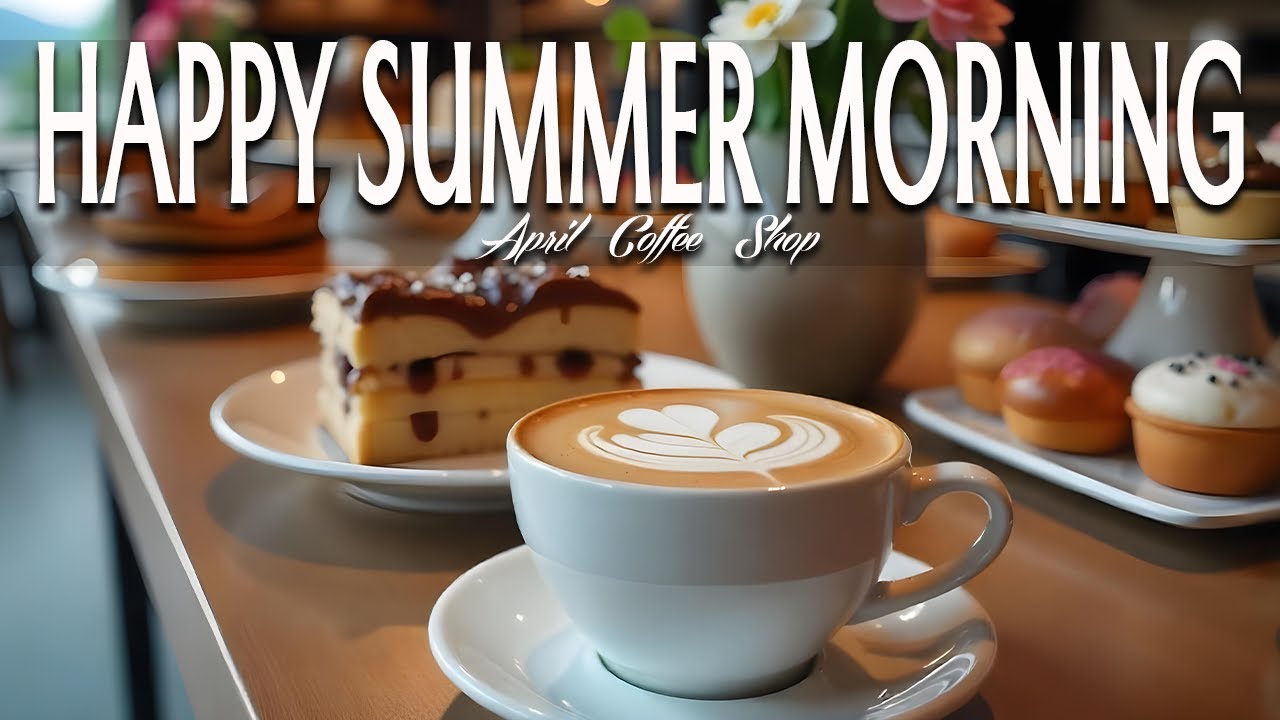 Happy Summer Morning 🌞🌺 Sweet Jazz Music at Calm Coffee Shop Ambience ...