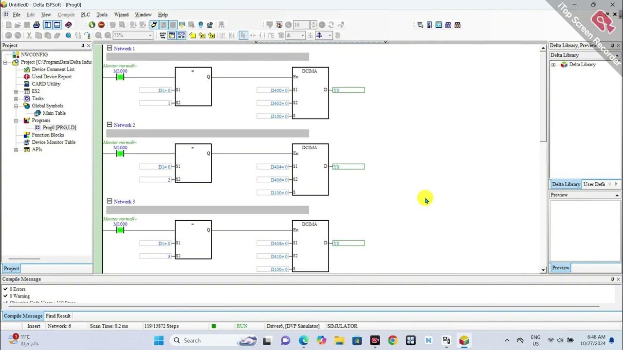 DELTA PLC [ 2-AXIS ABSOLUTE POSITION ARC INTERPOLATION ( DCIM ) INSTRUCTION ] PROGRAMMING - YouTube