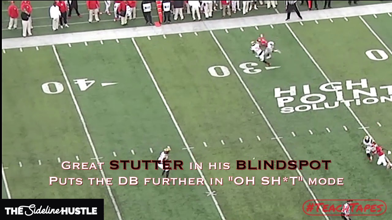 The Stutter Comeback (Route Detail) Leonte Carroo (WR - Rutgers/Miami ...
